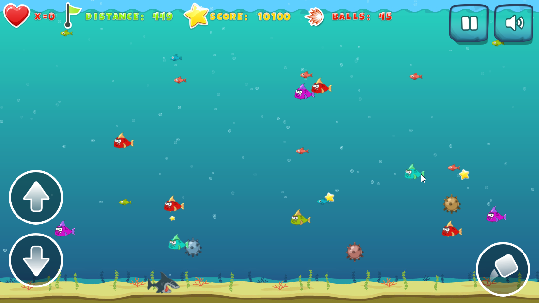 Shark Game in JavaScript Free Source Code | SourceCodester